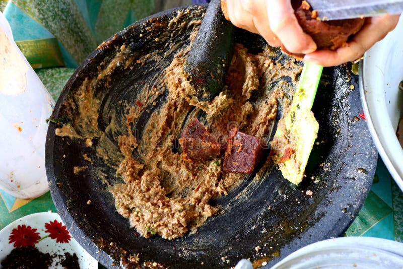 The Process of Making Vegetable Pecel Stock Image - Image of beans ...