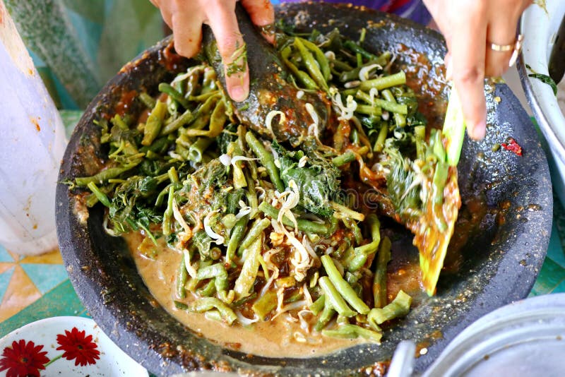 The Process of Making Vegetable Pecel Stock Photo - Image of healthy ...