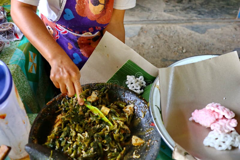 The Process of Making Vegetable Pecel Stock Image - Image of making ...