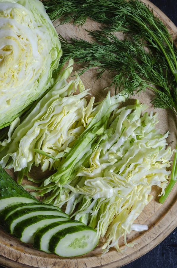The Process of Making Vegetable Salad Stock Photo - Image of crispy ...