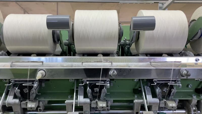 The Process of Making Yarn, Thread Textile Factory Recycling Old ...