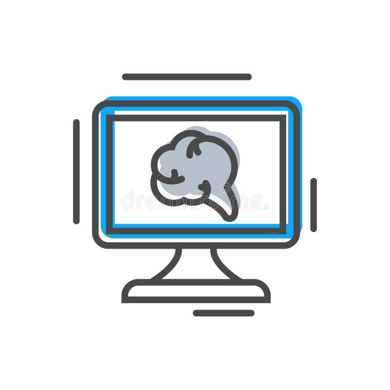 Process Management Icon with Computer Monitor Stock Vector ...