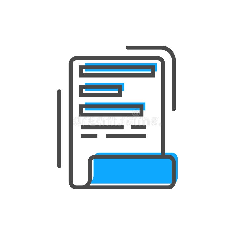 Process Management Icon with Document Sign Stock Vector - Illustration ...