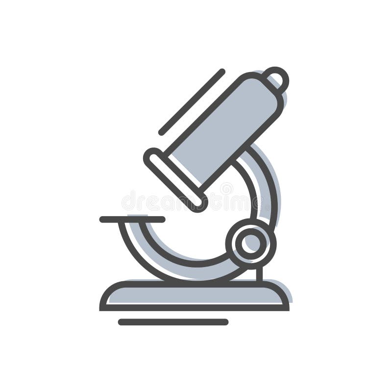 Microscope Sign Icon on White Background Stock Vector - Illustration of ...