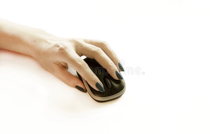 The Process Of Manipulating Electronic Mouse For Laptop Stock Photo ...