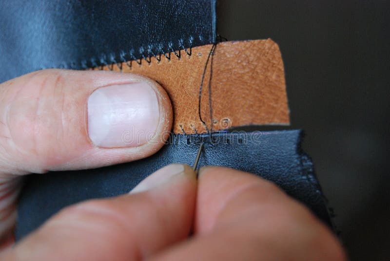 The Process of Manual Sewing Stock Image - Image of business, handmade ...