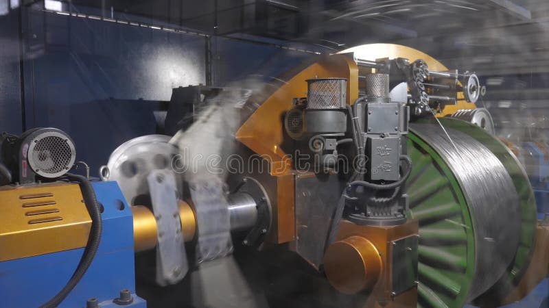 Cable Manufacturing in a Cable Factory Stock Video - Video of closeup ...