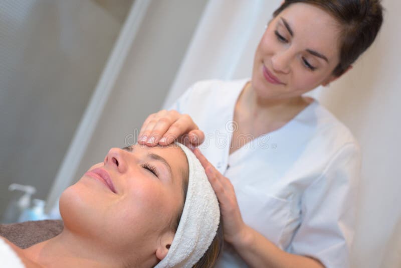 Process Massage and Facials in Beauty Salon Stock Photo - Image of ...