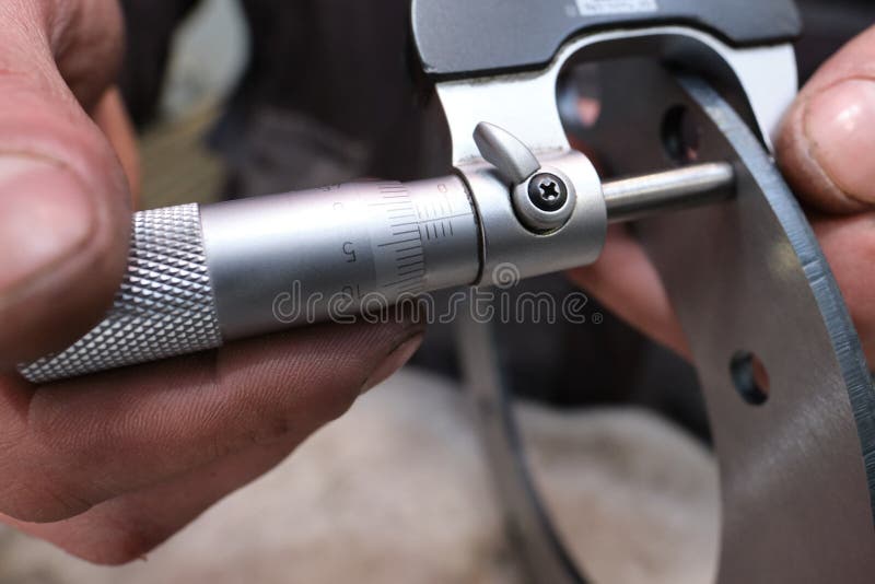 The Process of Measuring the Ring of a Large Diesel Engine in a Machine ...