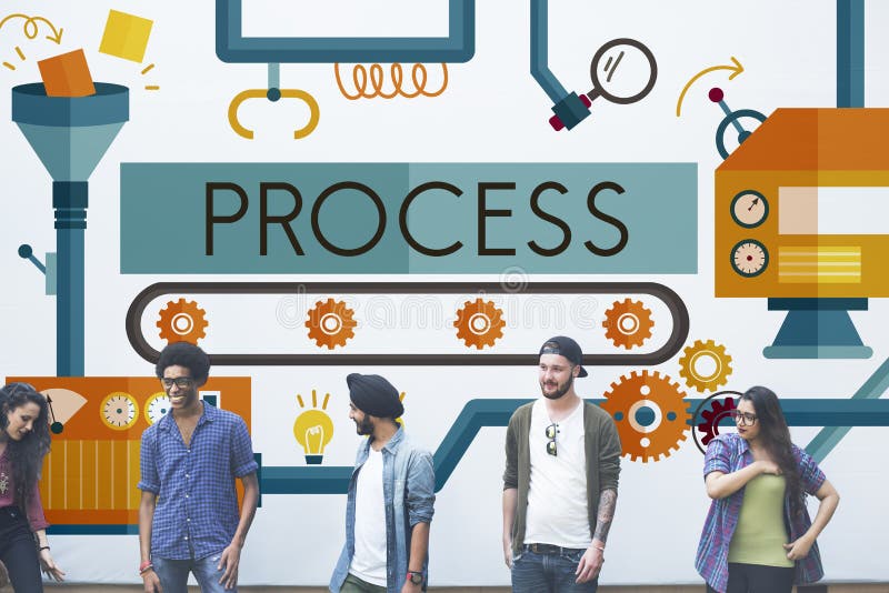 Process Method Production Operation System Concept Stock Photo - Image ...