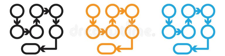 Process Method Step Procedure or Workflow Vector Logo Set Collection ...