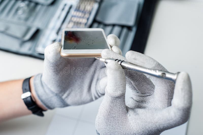 Process of Mobile Phone Repair. Stock Image - Image of mobile, obsolete ...