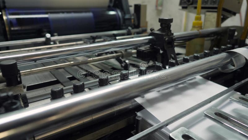 Offset Print Machine stock footage. Video of production - 258883896