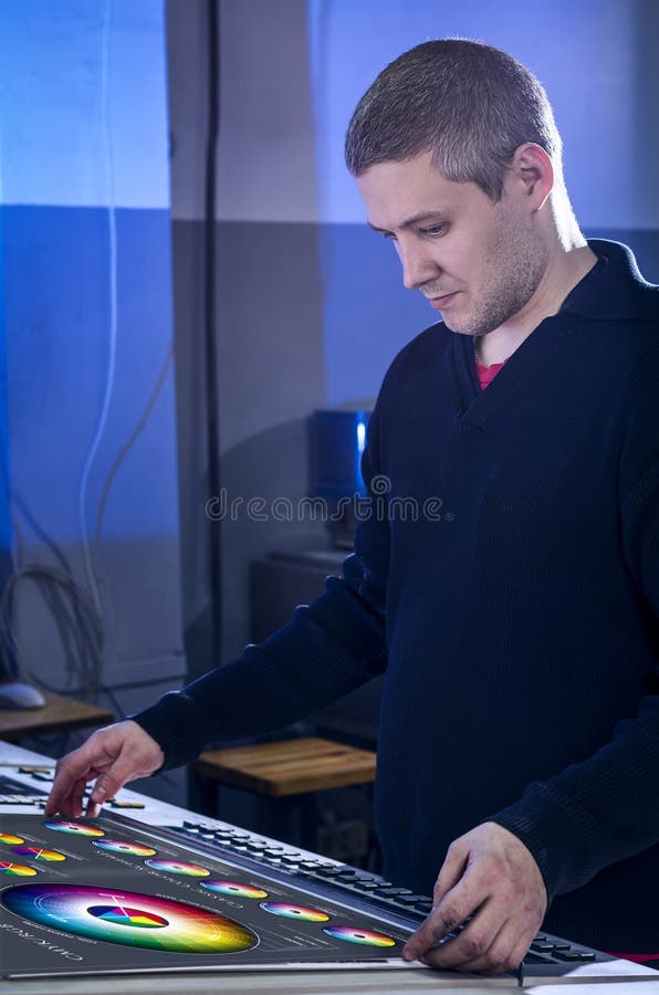 The Process of Offset Printing and Color Correction Stock Photo - Image ...