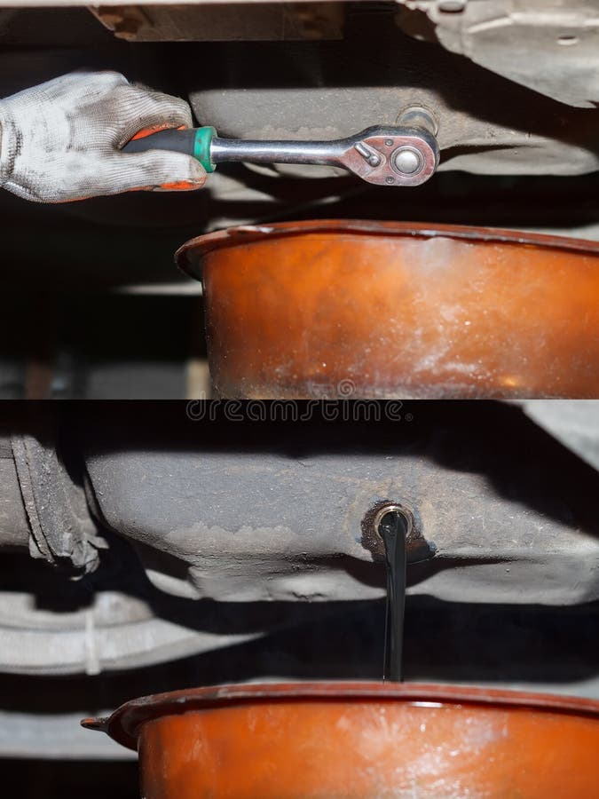 Process of Oil Change in Car Stock Photo - Image of bolt, tune: 74640462