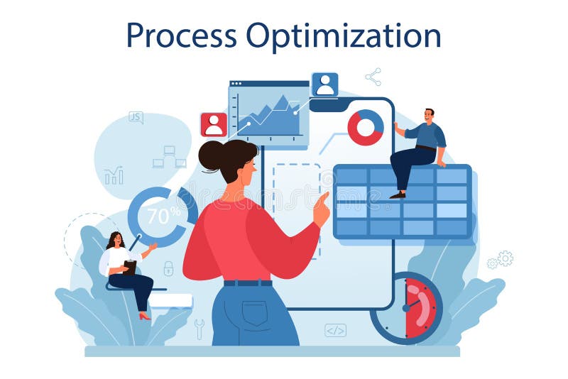 Process Optimization Concept. Idea of Business Improvement Stock Vector ...