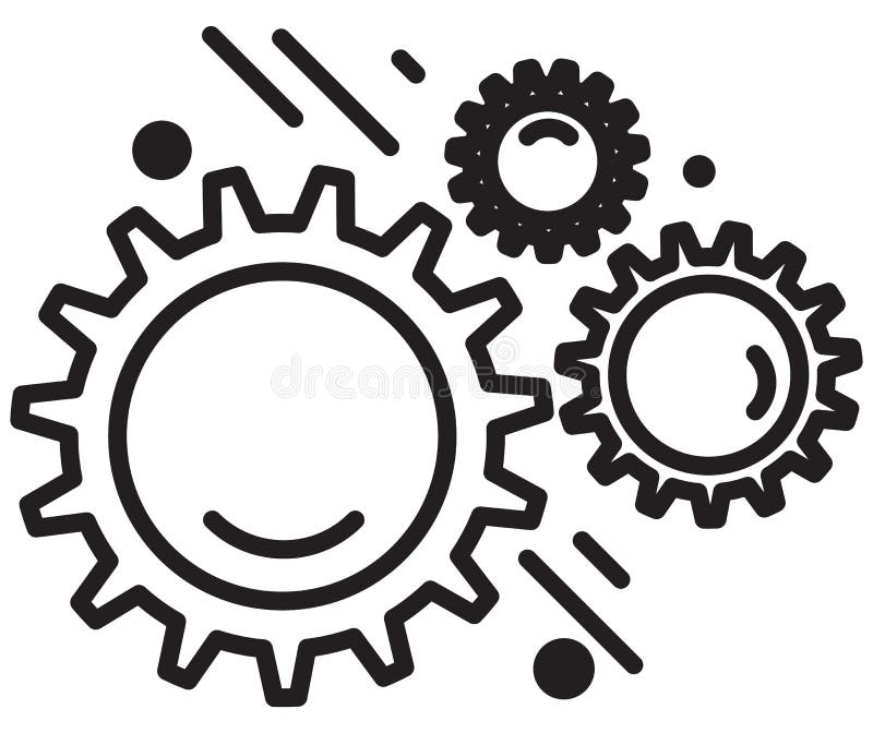 Process Optimization Gear Icon Stock Illustration - Illustration of ...