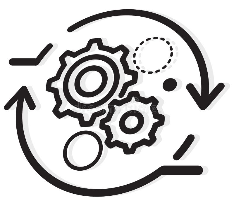 Process Optimization Gear Icon Stock Illustration - Illustration of ...