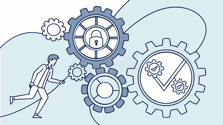 Process Optimization, People and Gears, Vector Design Generative AI ...