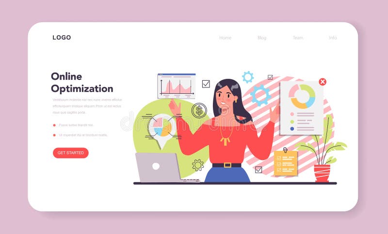 Process Optimization Web Banner or Landing Page. Idea of Business Stock ...