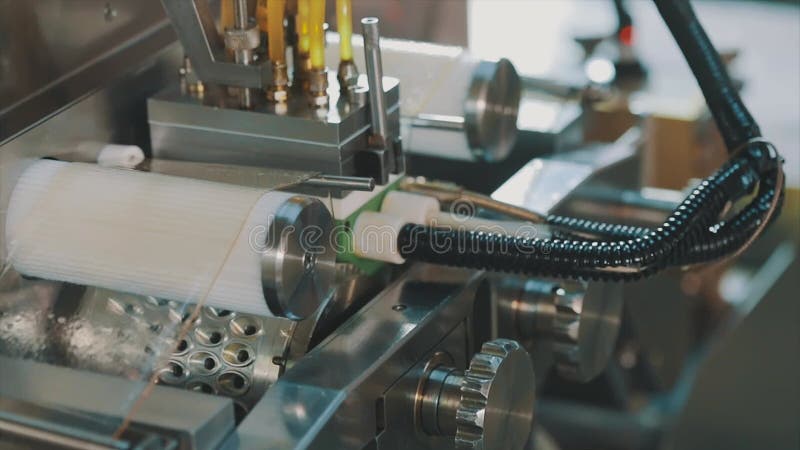 The Process of Packaging Medicines in a Gelatinous Shell. Manufacturing ...