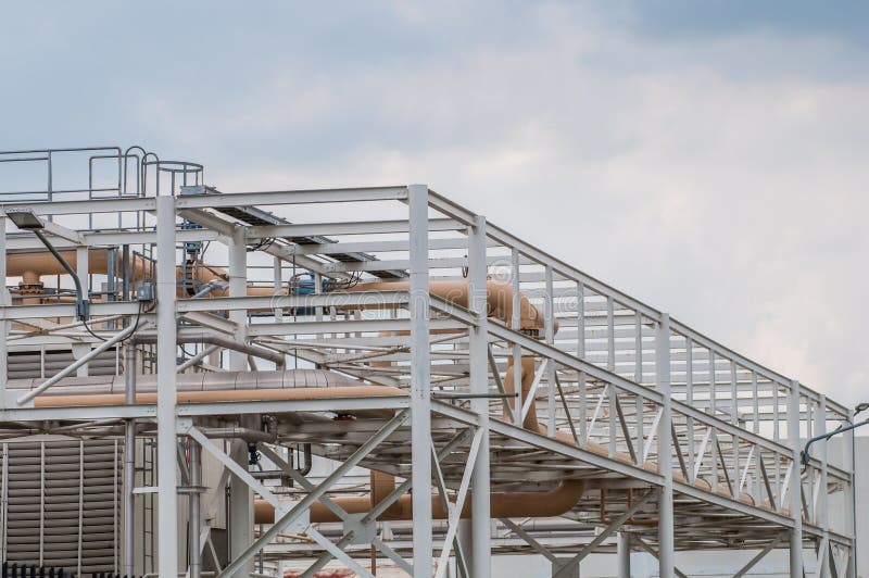 Process pipe on rack stock image. Image of pipe, engineering - 56008643