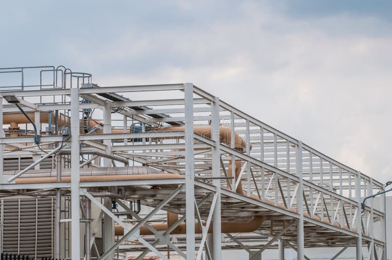 Process pipe on rack stock image. Image of pipe, engineering - 56008643