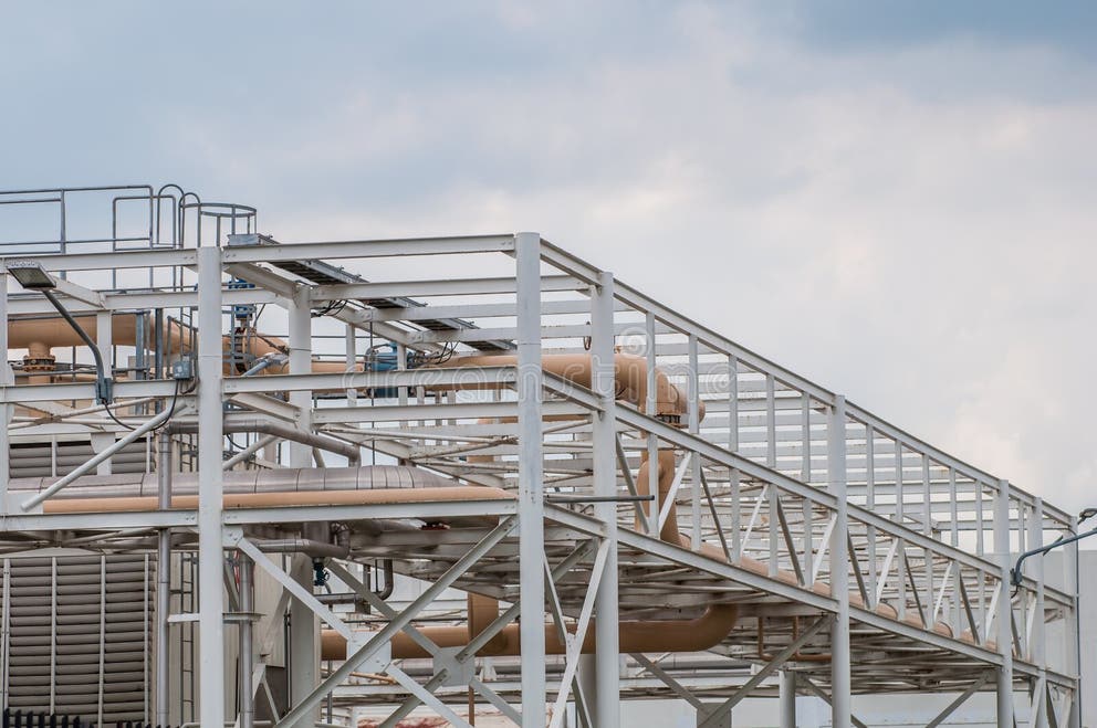 Process pipe on rack stock image. Image of pipe, engineering - 56008643