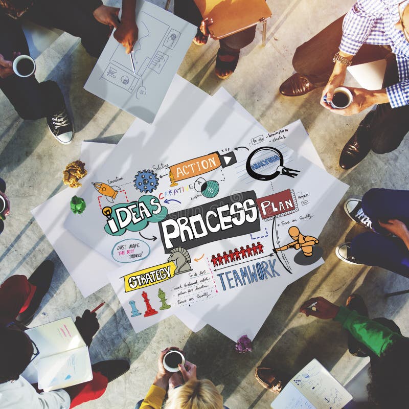 Process Plan Action Business Concept Stock Photo - Image of group ...