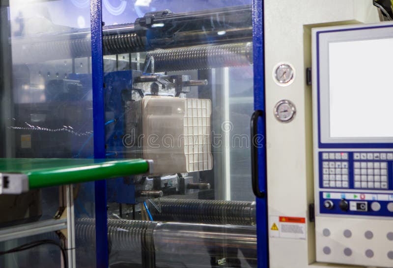 Process of Plastic Injection Molding Press Machine Stock Image - Image ...