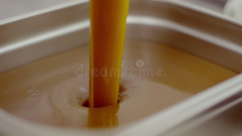 Process of Pouring the Caramel into the Bowl Stock Video - Video of ...