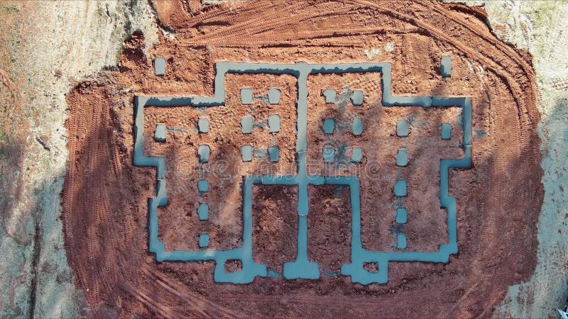 Process of Pouring Foundation Involves Excavating Ground Then Pouring ...