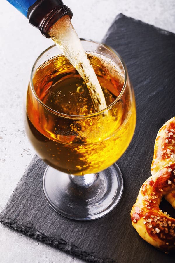 Process of Pouring Light Beer in a Glass Stock Photo - Image of process ...