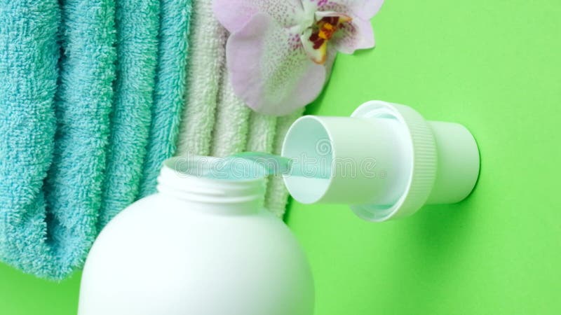 The Process of Pouring Natural Eco Gel Liquid Laundry Detergent from ...