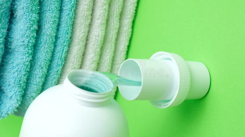 The Process of Pouring Natural Eco Gel Liquid Laundry Detergent from ...