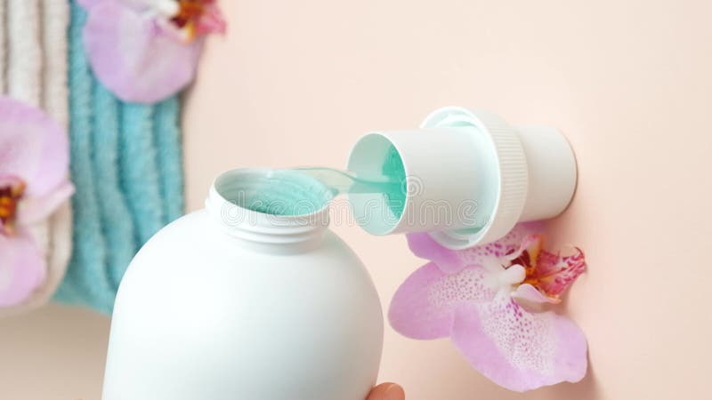 The Process of Pouring Natural Eco Gel Liquid Laundry Detergent from ...