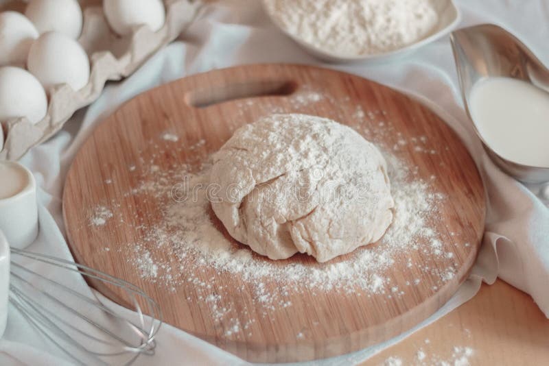 The Process of Preparing Dough Stock Image - Image of broad, organic ...