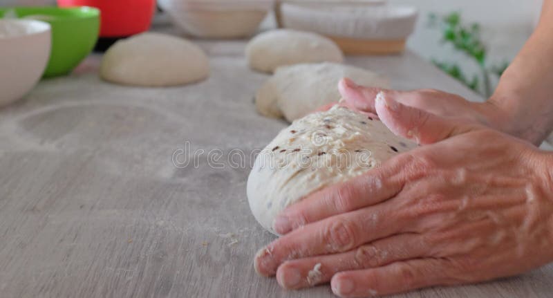 Process of Preparing Sourdough Bread Stock Photo - Image of growing ...