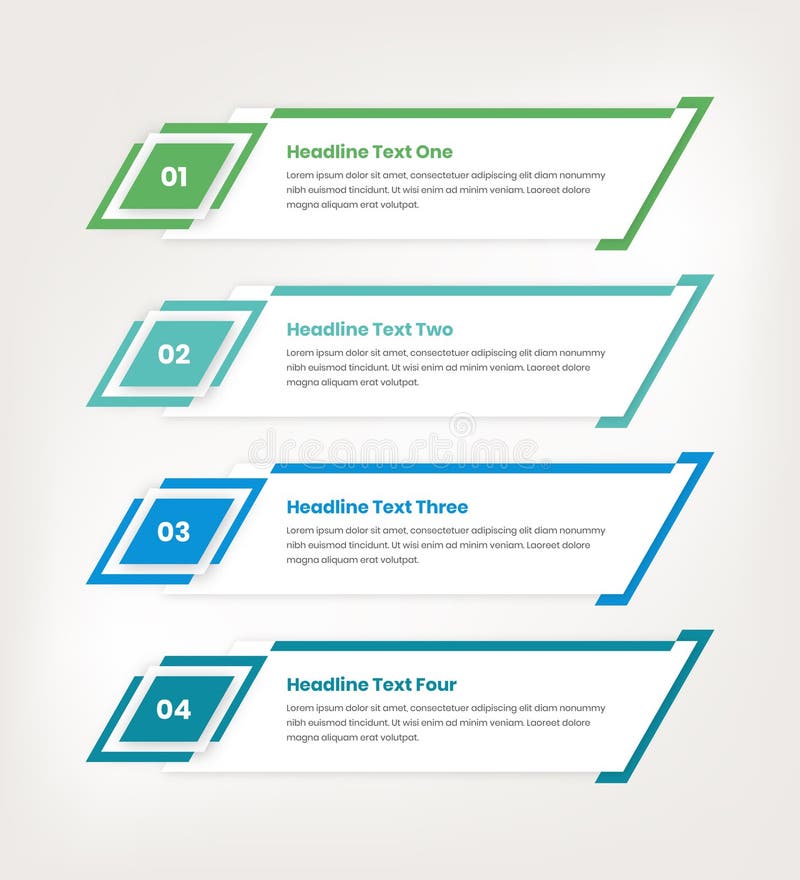 Process Presentation Infographic Template with Abstract Shapes Stock ...
