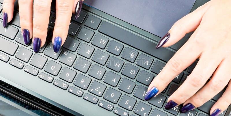 The Process of Pressing the Buttons on the Keyboard Stock Photo - Image ...