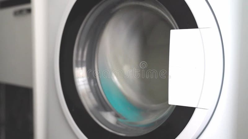 Process of Pressing Things in Washing Machine Stock Footage - Video of ...