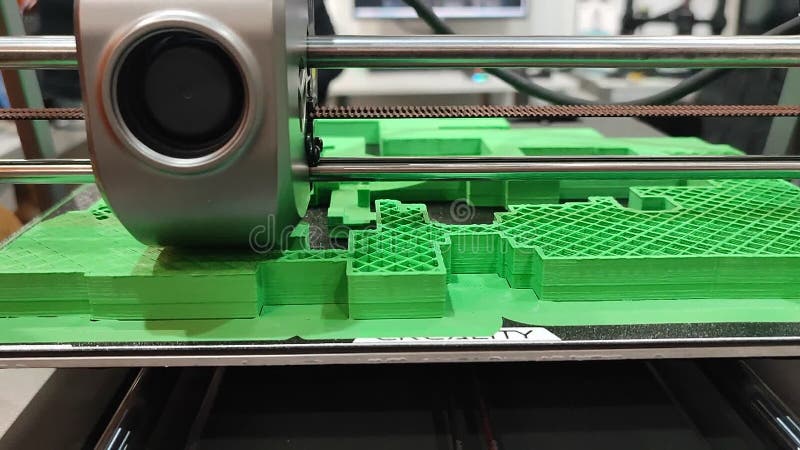 Process Printing 3D Printer 3D Printer Creating Model Molten Plastic ...