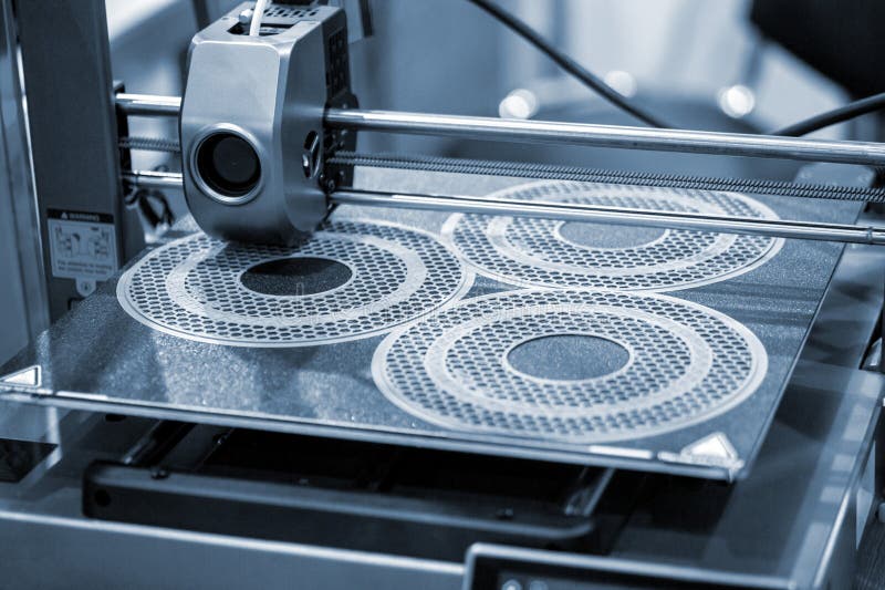 Process of Printing on 3D Printer. 3D Printer Creating Model from ...