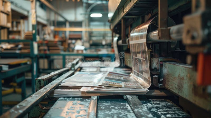 The Process of Printing Magazines and Newspapers Stock Photo - Image of ...