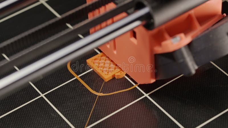 The Process of Printing a Part on a 3D Printer, Close-up. Watch As Our ...