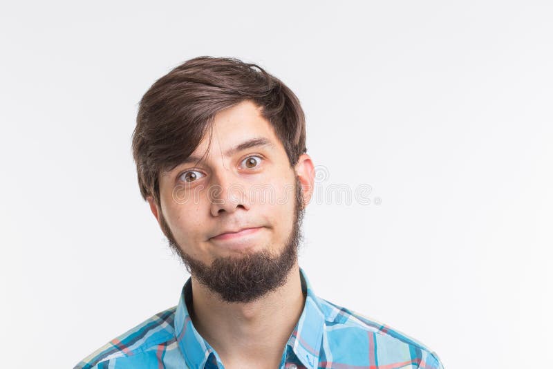 Process, Problem, People Concept - Young Man Thinking about Problem ...