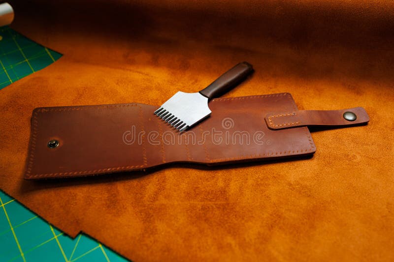 The Process of Production of Leather Goods. Materials and Tools for ...
