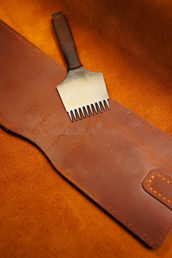 The Process of Production of Leather Goods. Materials and Tools for ...