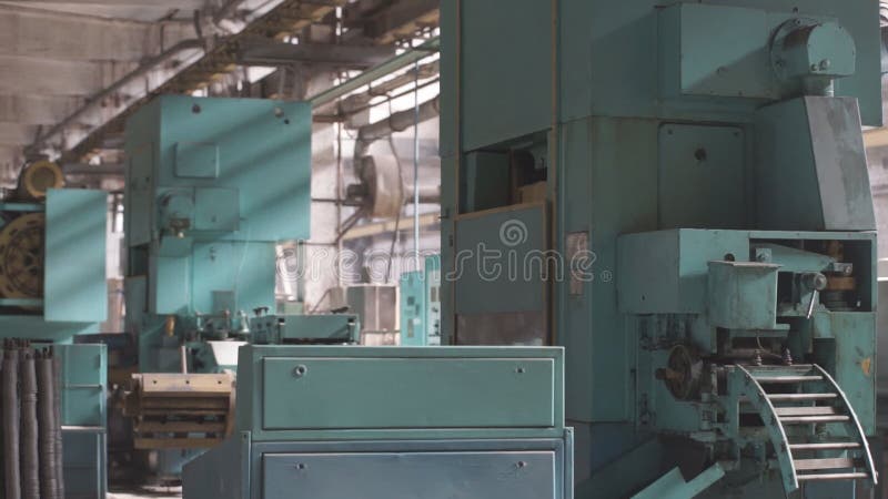 Old Machine Tools in a Large Workshop Stock Footage - Video of iron ...