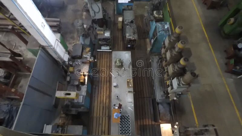 Old Machine Tools in a Large Workshop Stock Footage - Video of ...